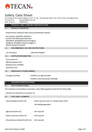 Download: NuQuant NGS Library Quantification Module SDS | Safety Data ...